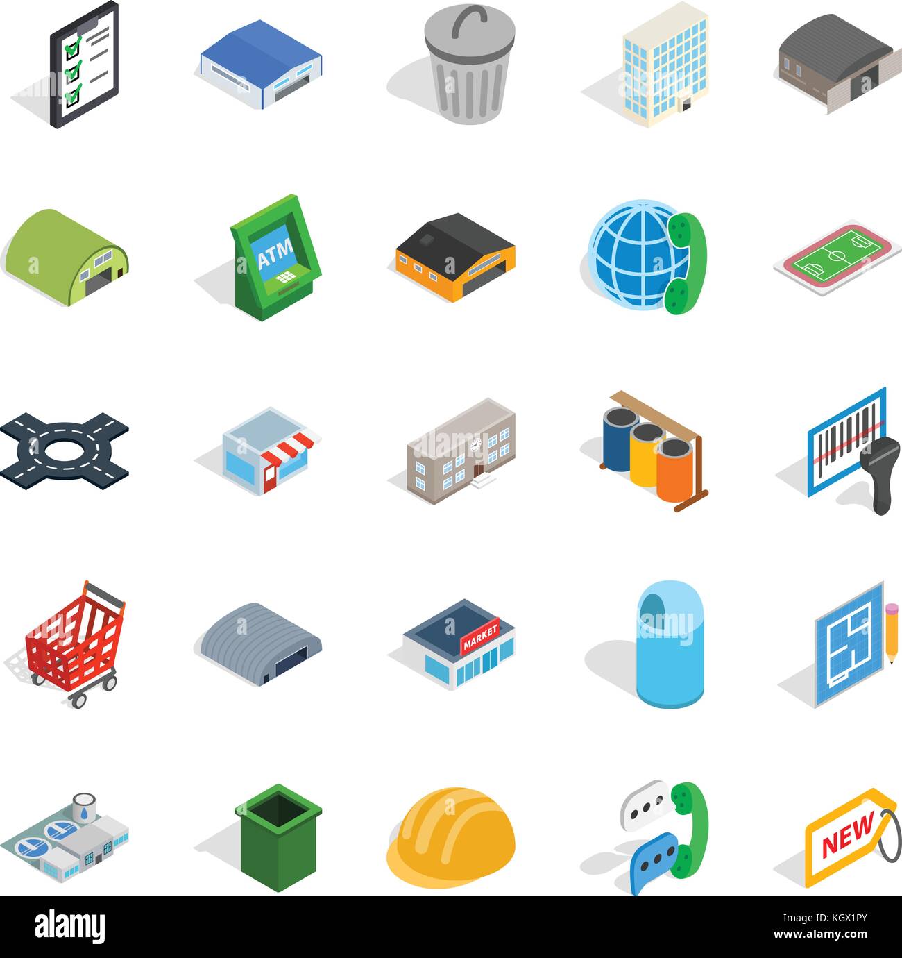 Construction area for industrial park Stock Vector Images - Alamy