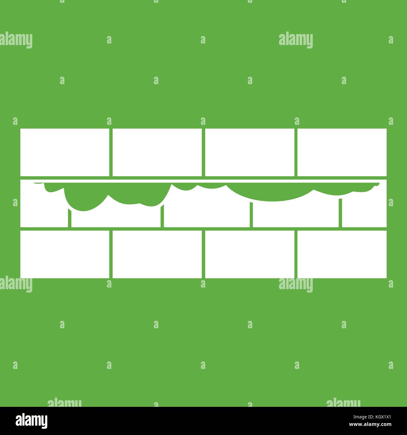 Brick wall icon green Stock Vector Image & Art - Alamy