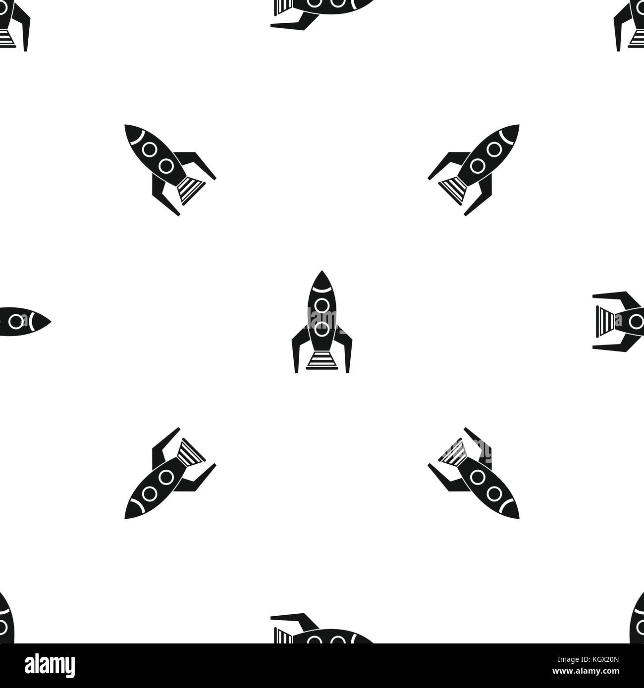 Space rocket pattern seamless black Stock Vector Image & Art - Alamy