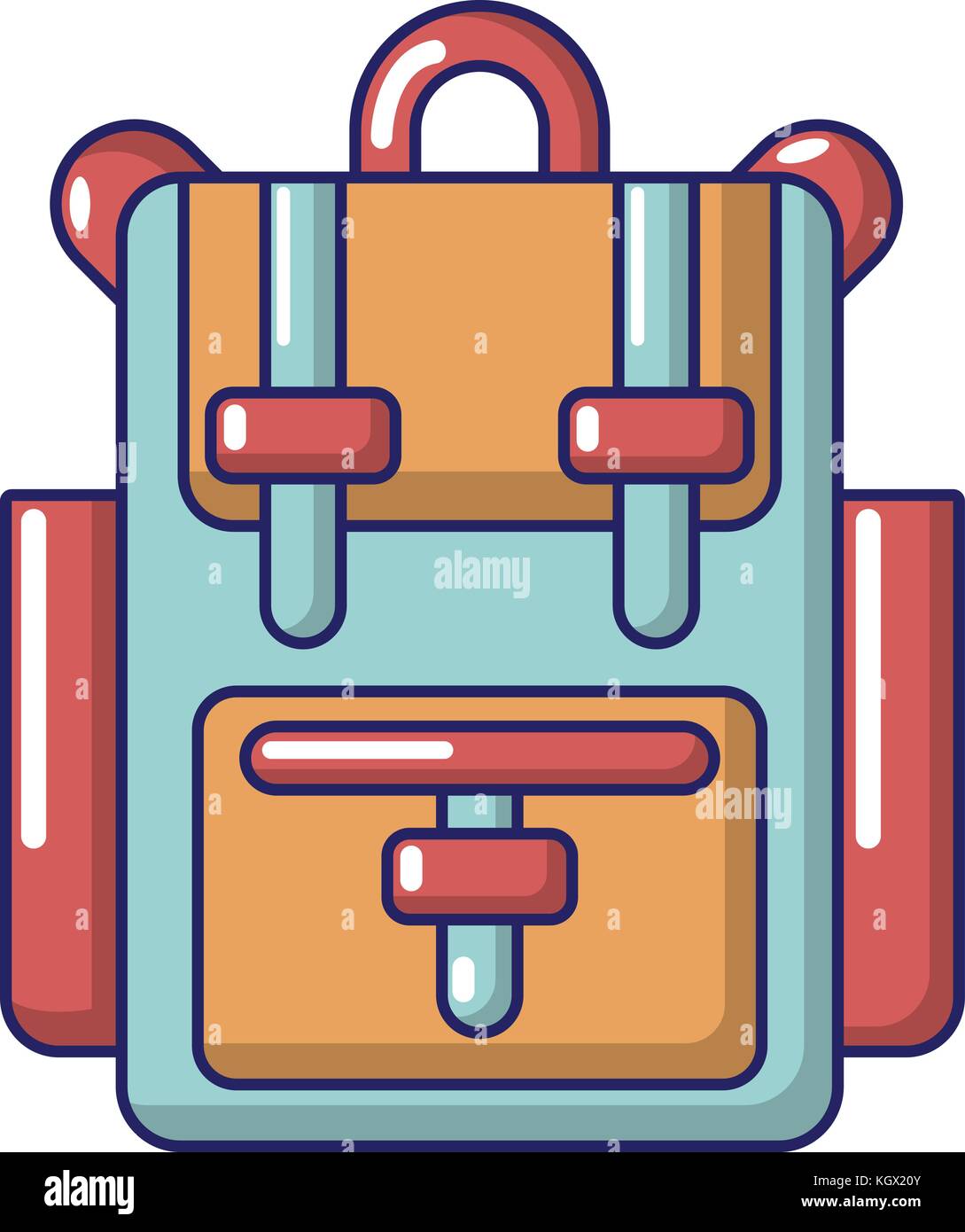Backpack adventure icon, cartoon style Stock Vector Image & Art - Alamy