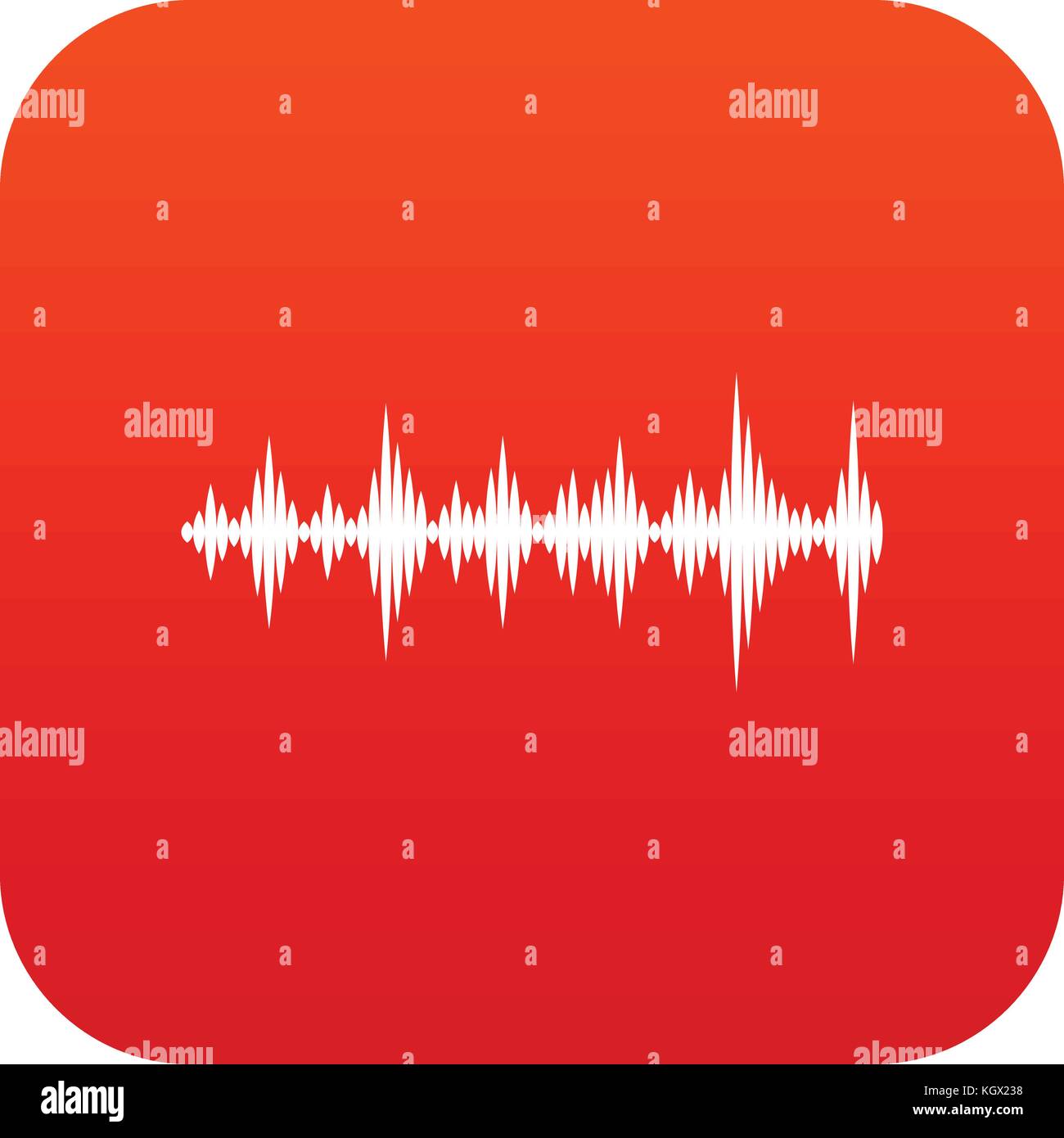 Music sound waves icon digital red Stock Vector Image & Art - Alamy