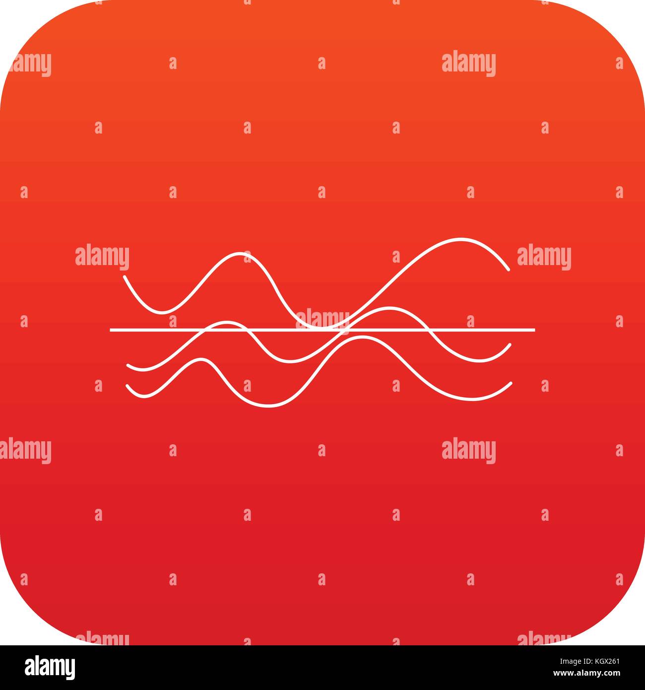 Sound waves icon digital red Stock Vector Image & Art - Alamy