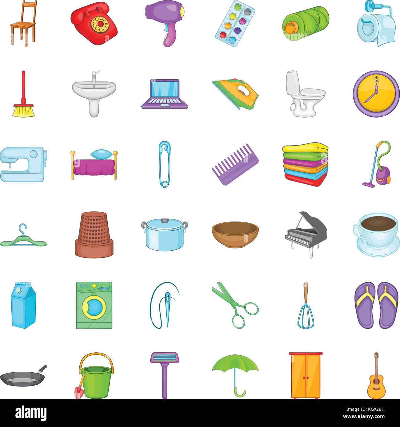 Sewing Machine Icons Set Cartoon Style Stock Vector Image And Art Alamy