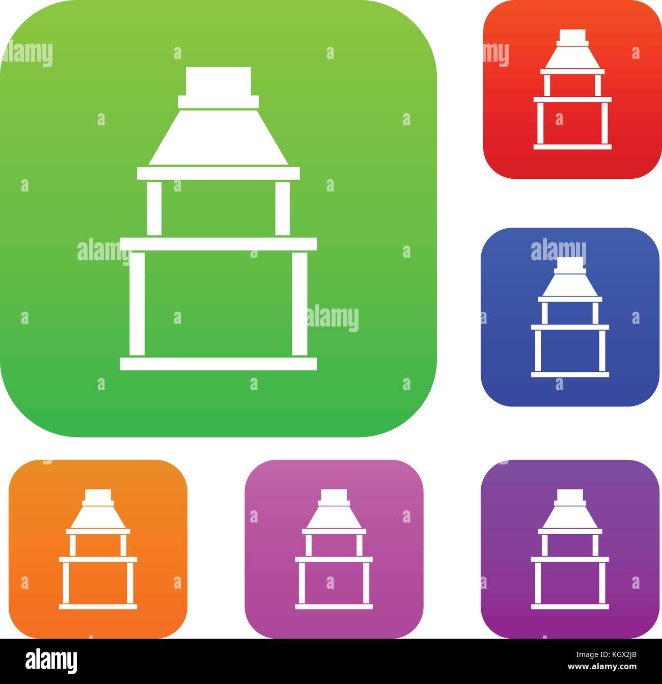 BBQ grill set color collection Stock Vector Image & Art - Alamy