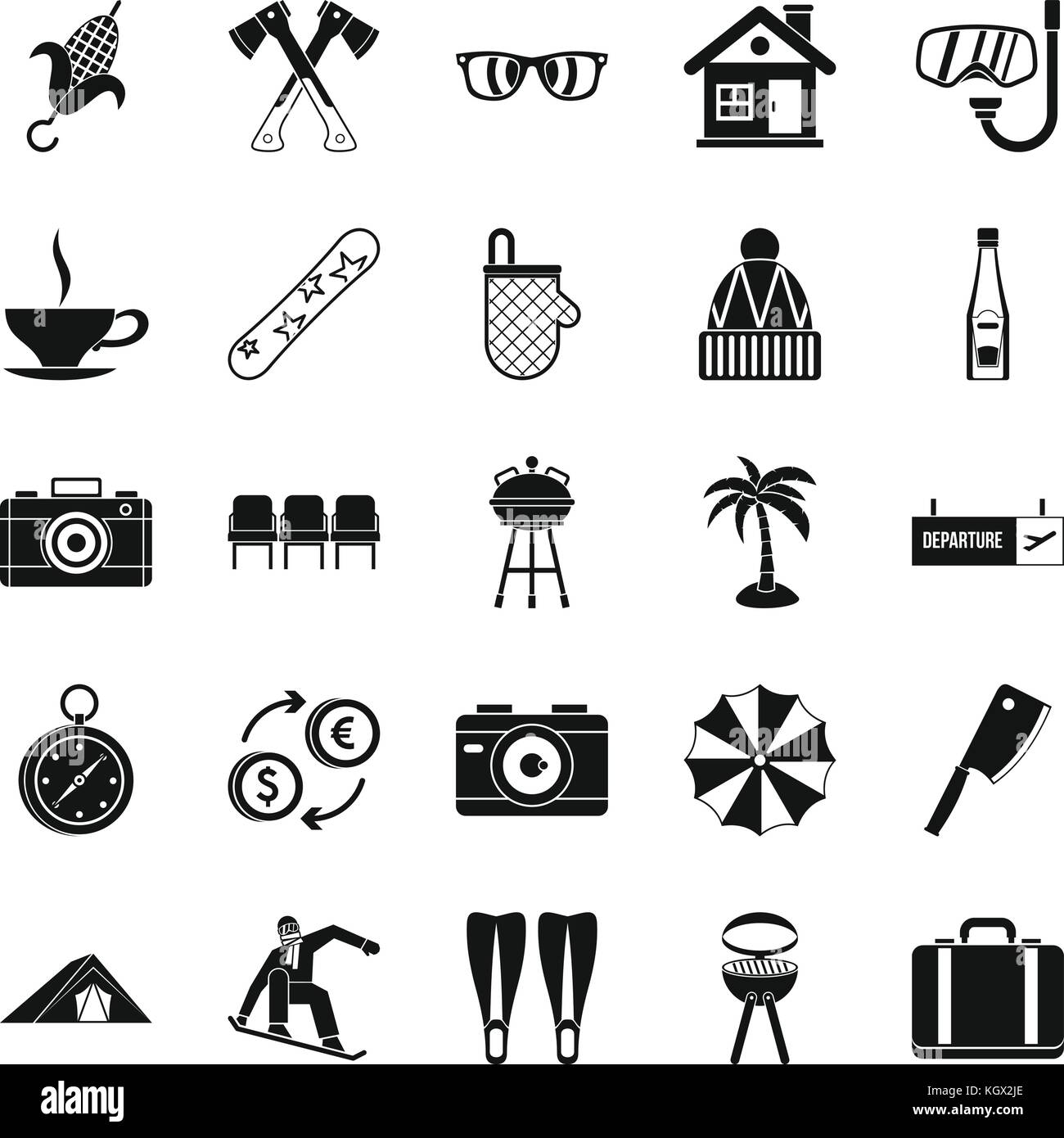 Leave of absence icons set, simple style Stock Vector Image & Art - Alamy