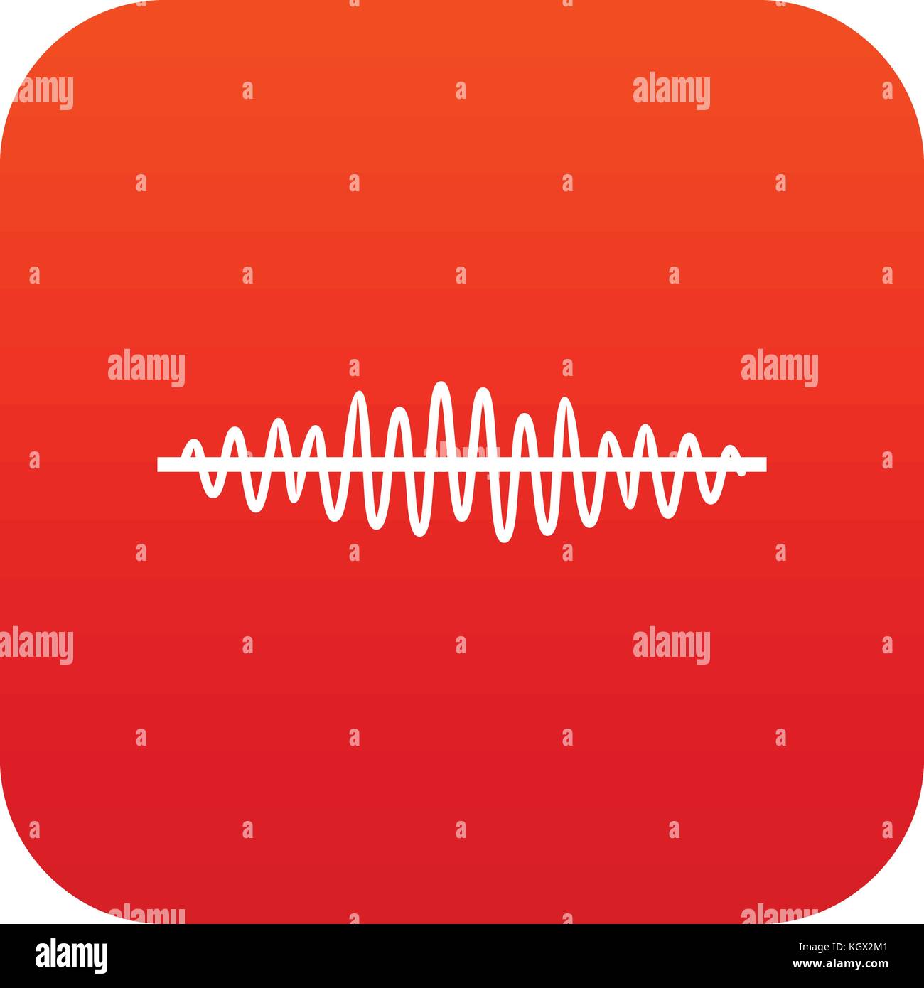 Sound wave icon digital red Stock Vector Image & Art - Alamy