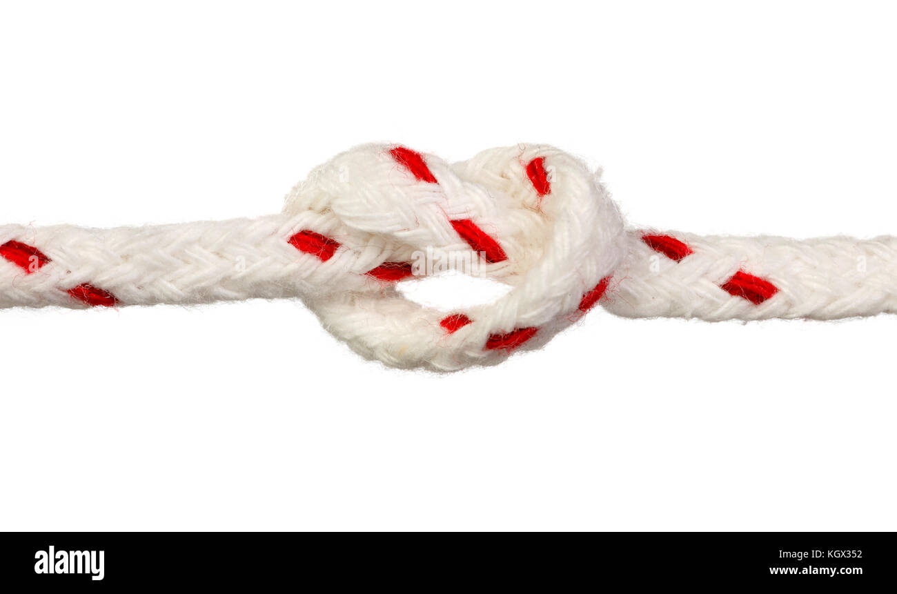 Rope knot isolated on a white background Stock Photo - Alamy