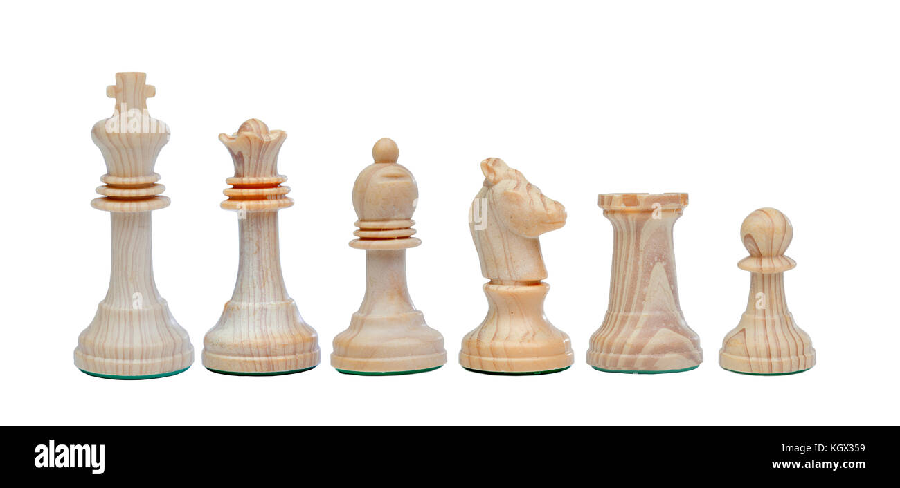 Chess figures isolated on a white background Stock Photo - Alamy