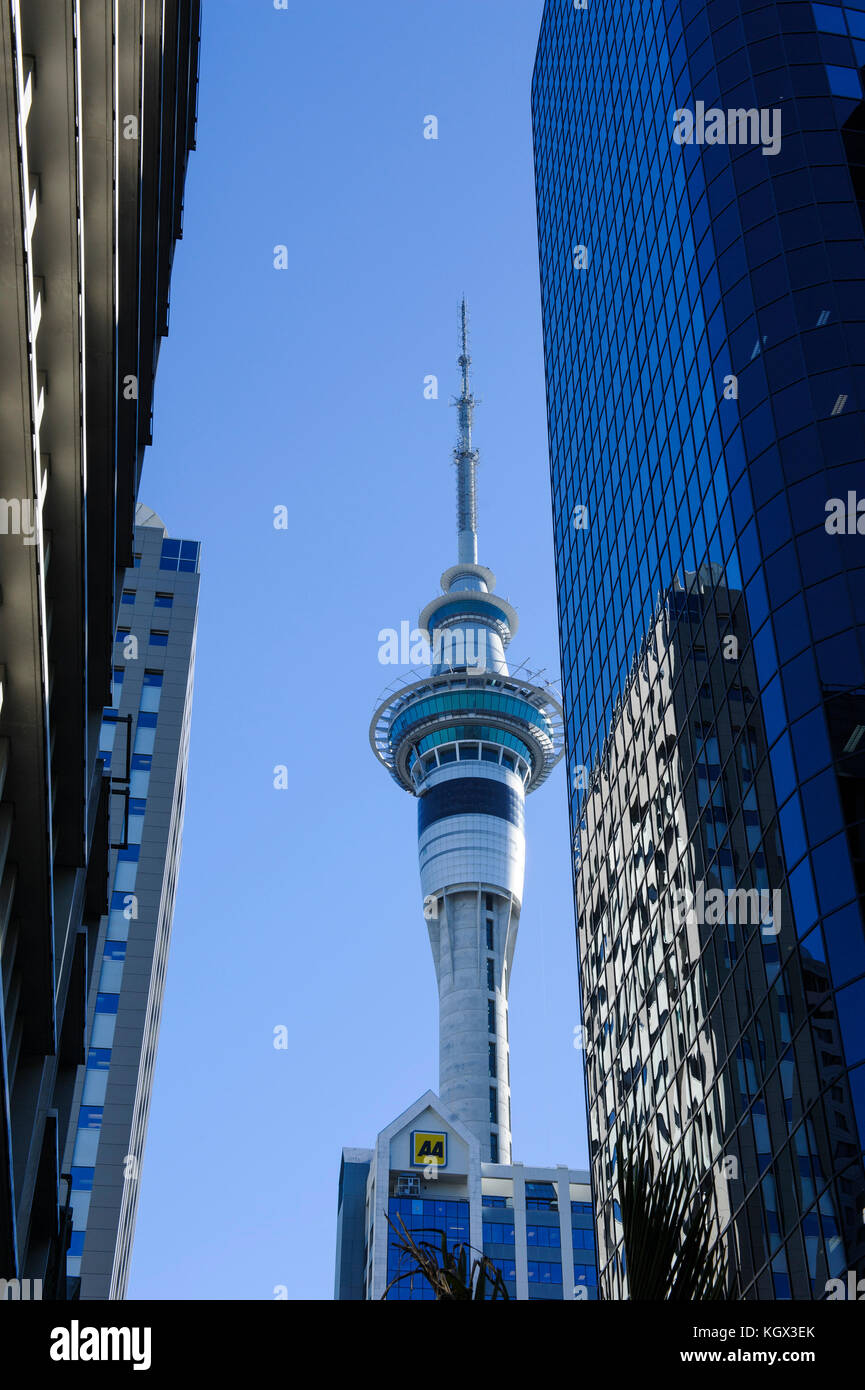Downtown Auckland with its high rise buildings, New Zealand Stock Photo ...