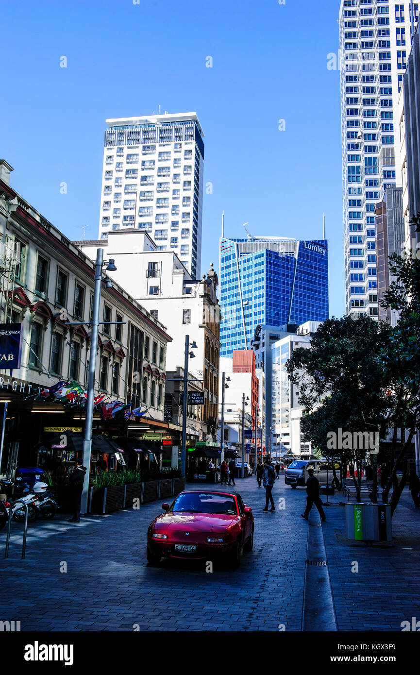 Downtown Auckland with its high rise buildings, New Zealand Stock Photo ...