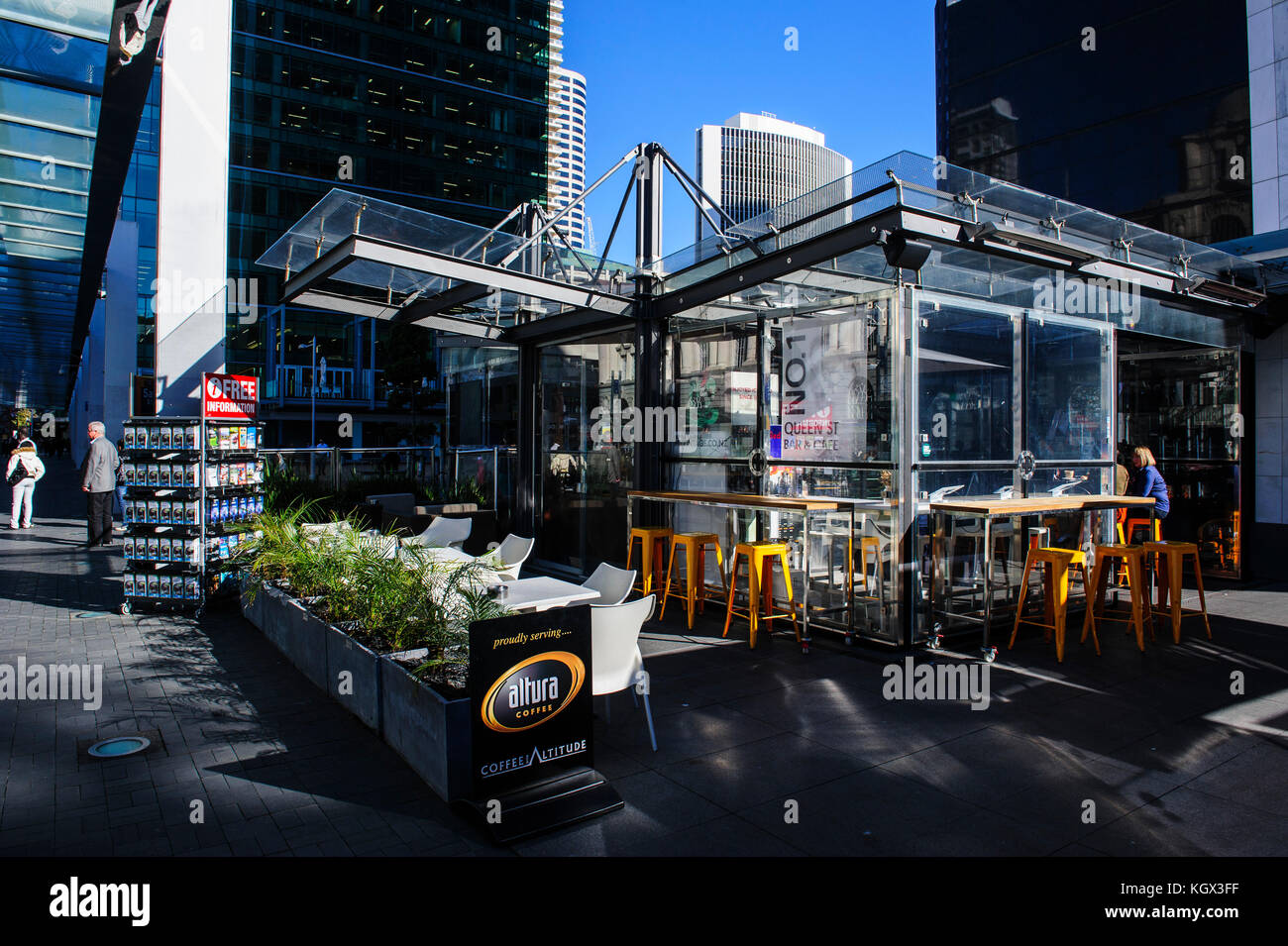 Downtown Auckland with its high rise buildings, New Zealand Stock Photo ...