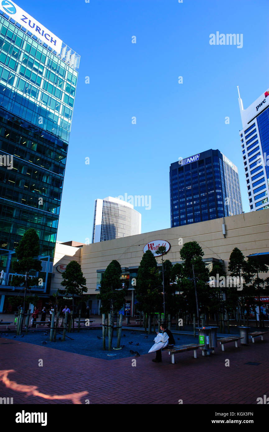 Downtown Auckland with its high rise buildings, New Zealand Stock Photo ...