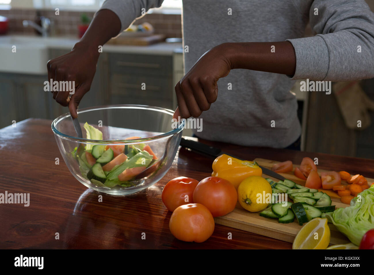 Mid section woman mixing hi-res stock photography and images - Alamy