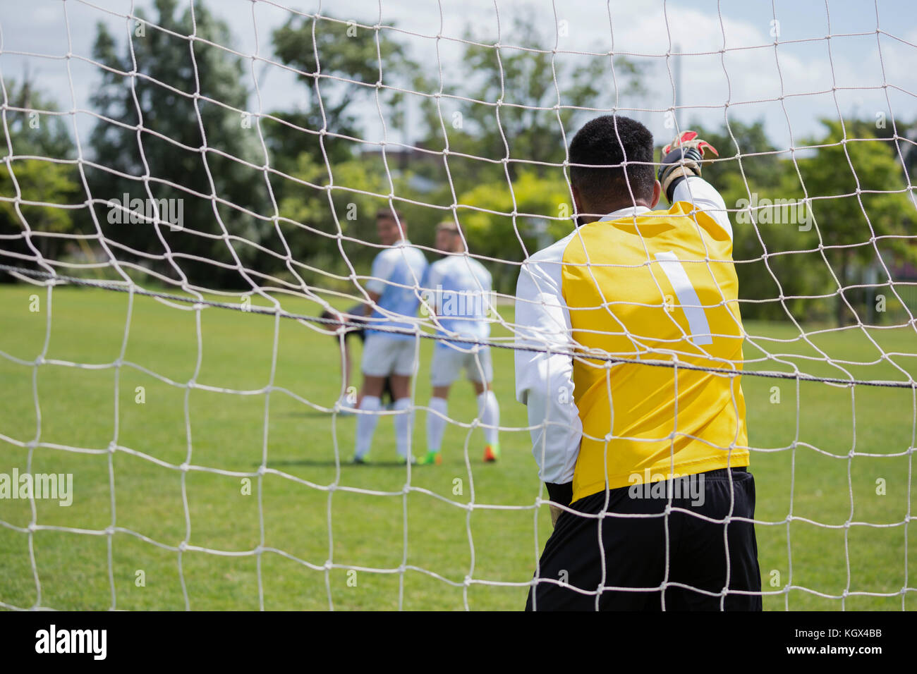 Goalkeeper standing goal hi-res stock photography and images - Alamy