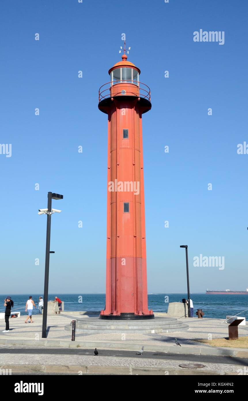 Red light house Port of Cacilhas Lisbon Portugal Stock Photo - Alamy