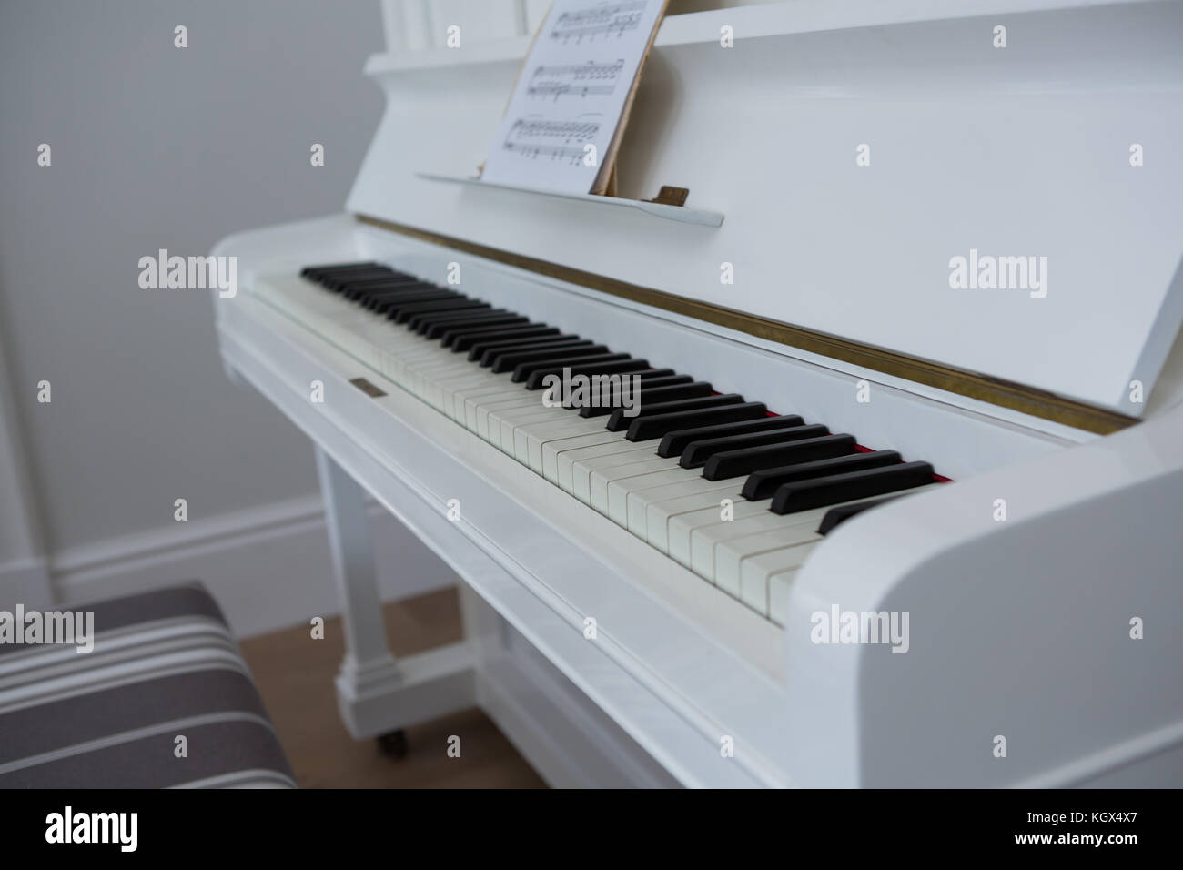 Close-up of musical sheet on piano at home Stock Photo - Alamy