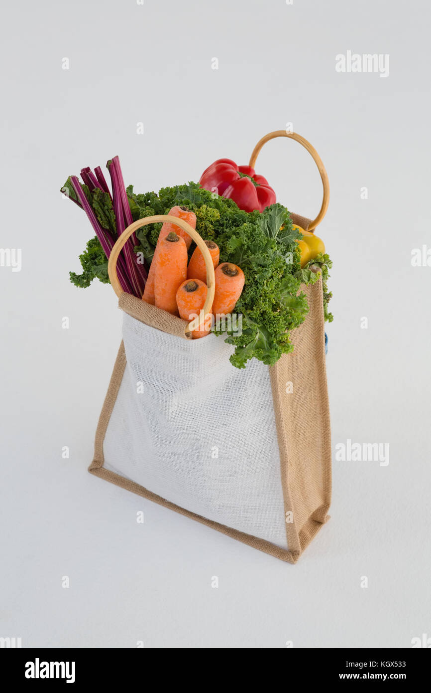 Close-up of bag with healthy vegetables Stock Photo - Alamy