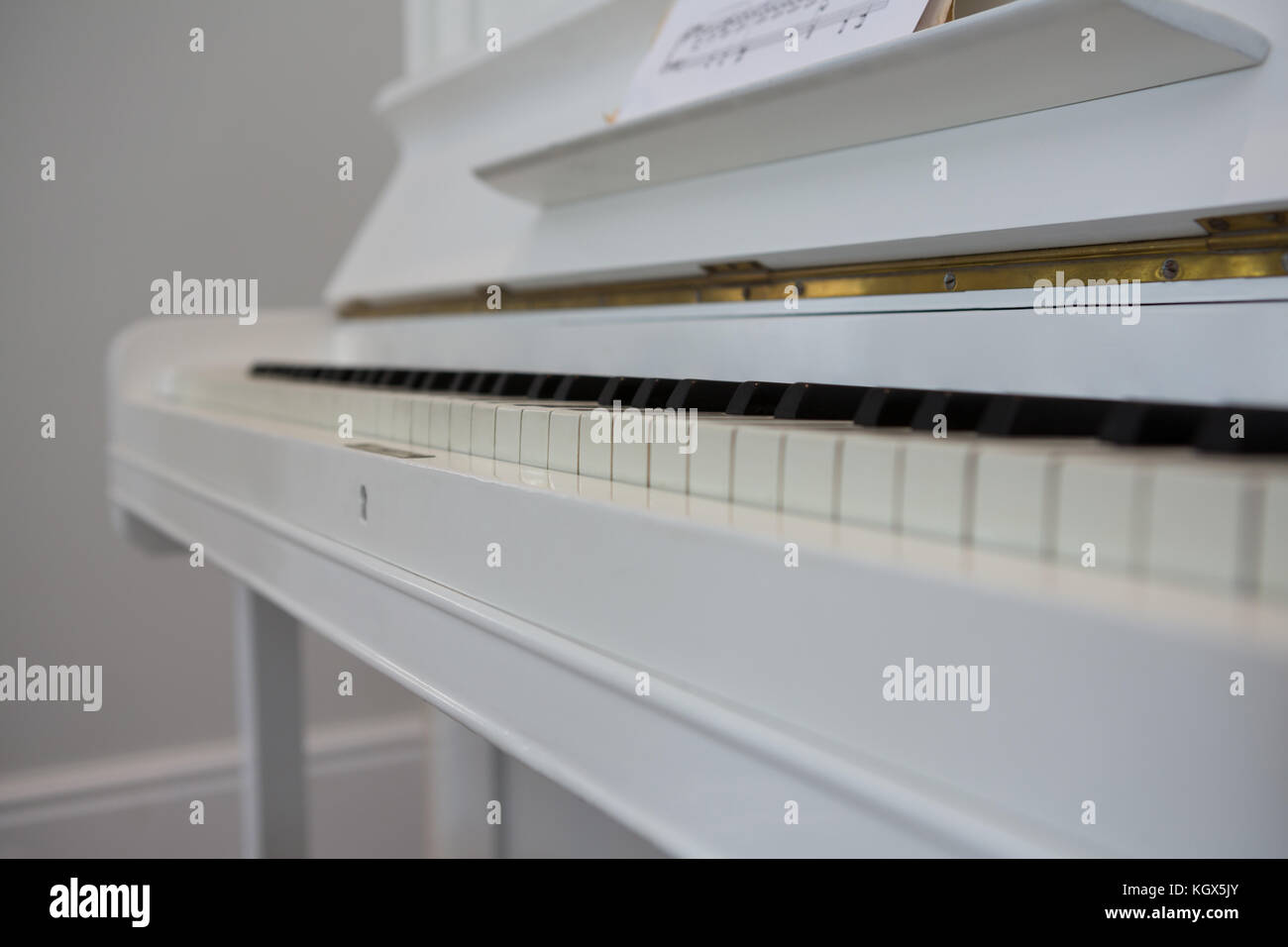 Close-up of piano at home Stock Photo - Alamy