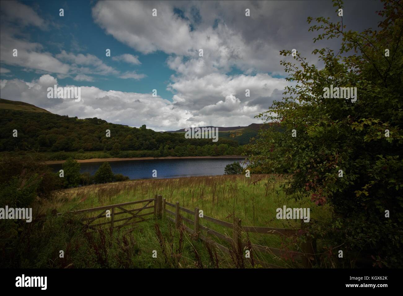 Late Summer landscape shot, Ladybower reservoir, Derbyshire, UK Stock ...