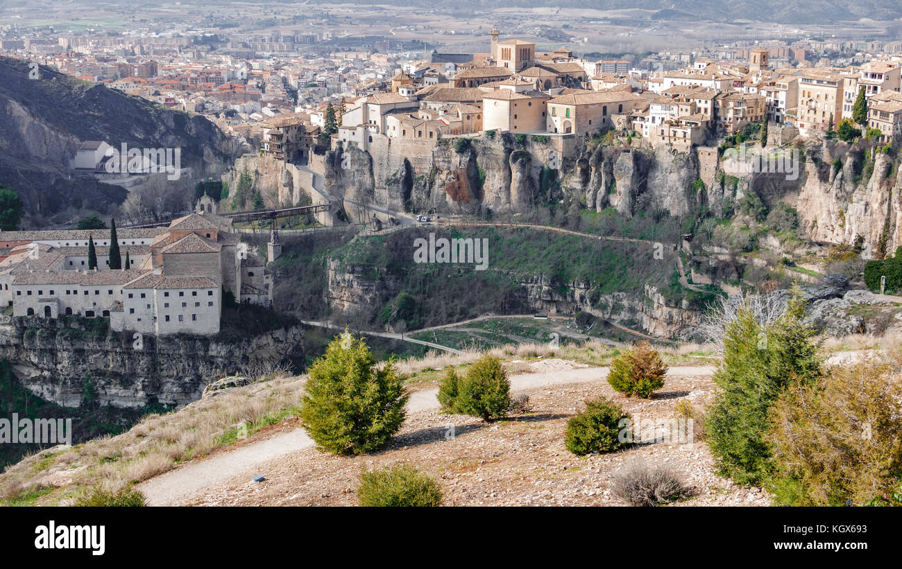 Cuenca old town and canyon with river Stock Photo - Alamy