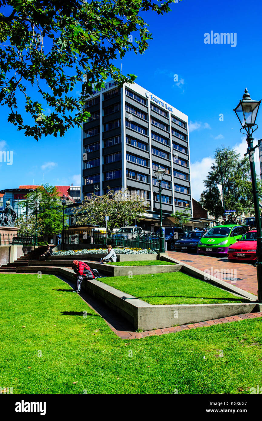 The Octagon town center of Dunedin, South Island, New Zealand Stock ...