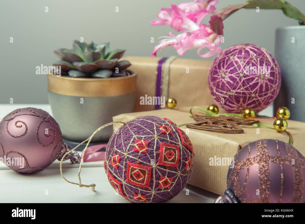 Temari balls, a handicraft ball in traditional Japanese style Stock ...