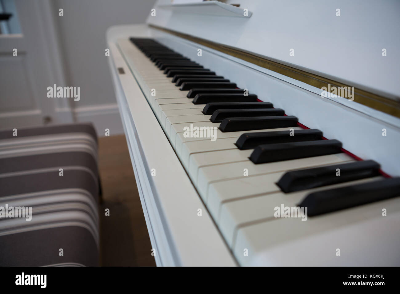 Close-up of piano at home Stock Photo - Alamy