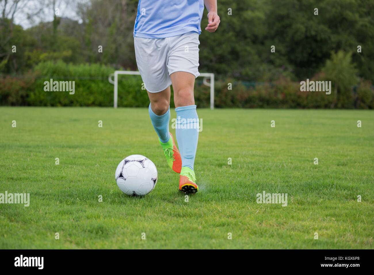 Football dribbling action skill hi-res stock photography and images - Alamy