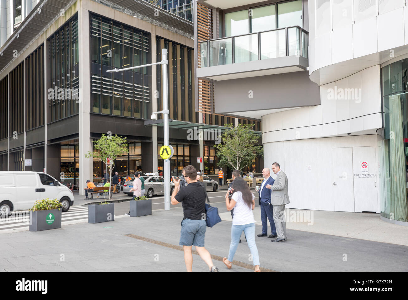 Modern architecture and corporate space in the new Barangaroo precinct ...