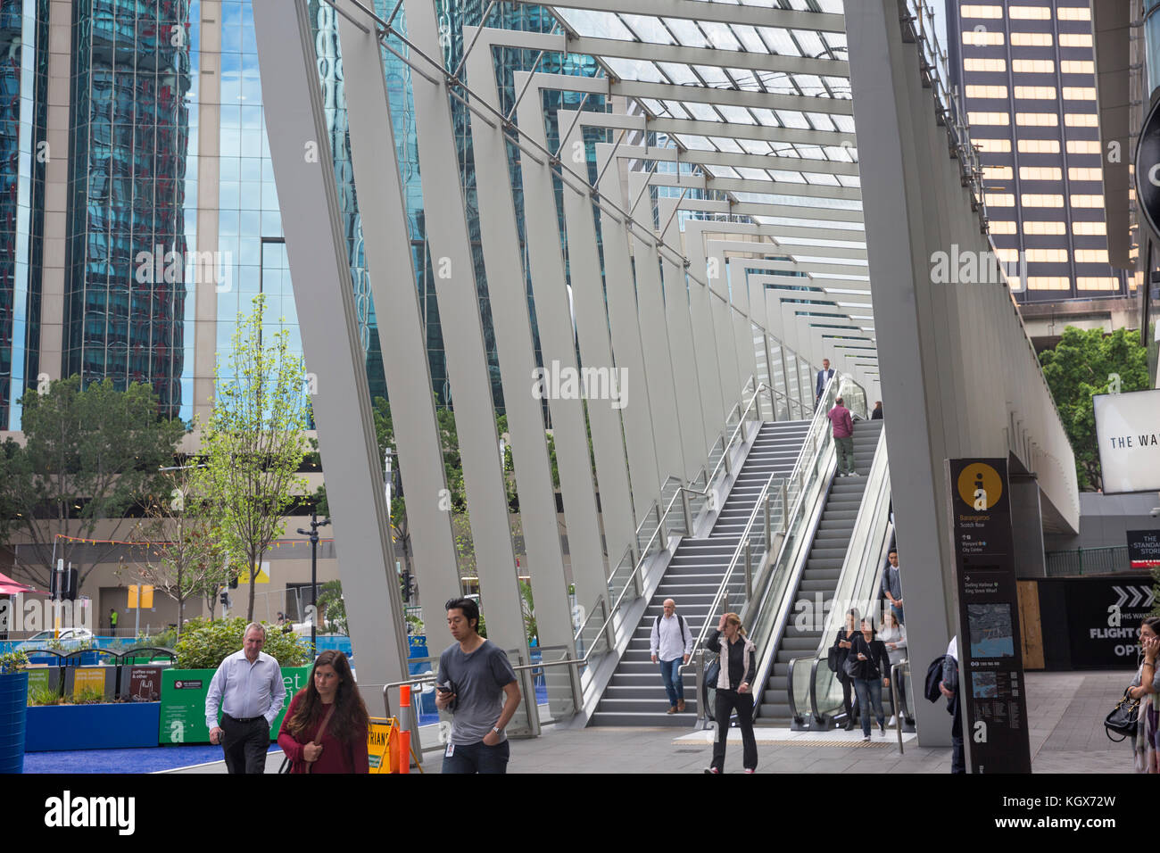 Modern architecture and corporate space in the new Barangaroo precinct ...