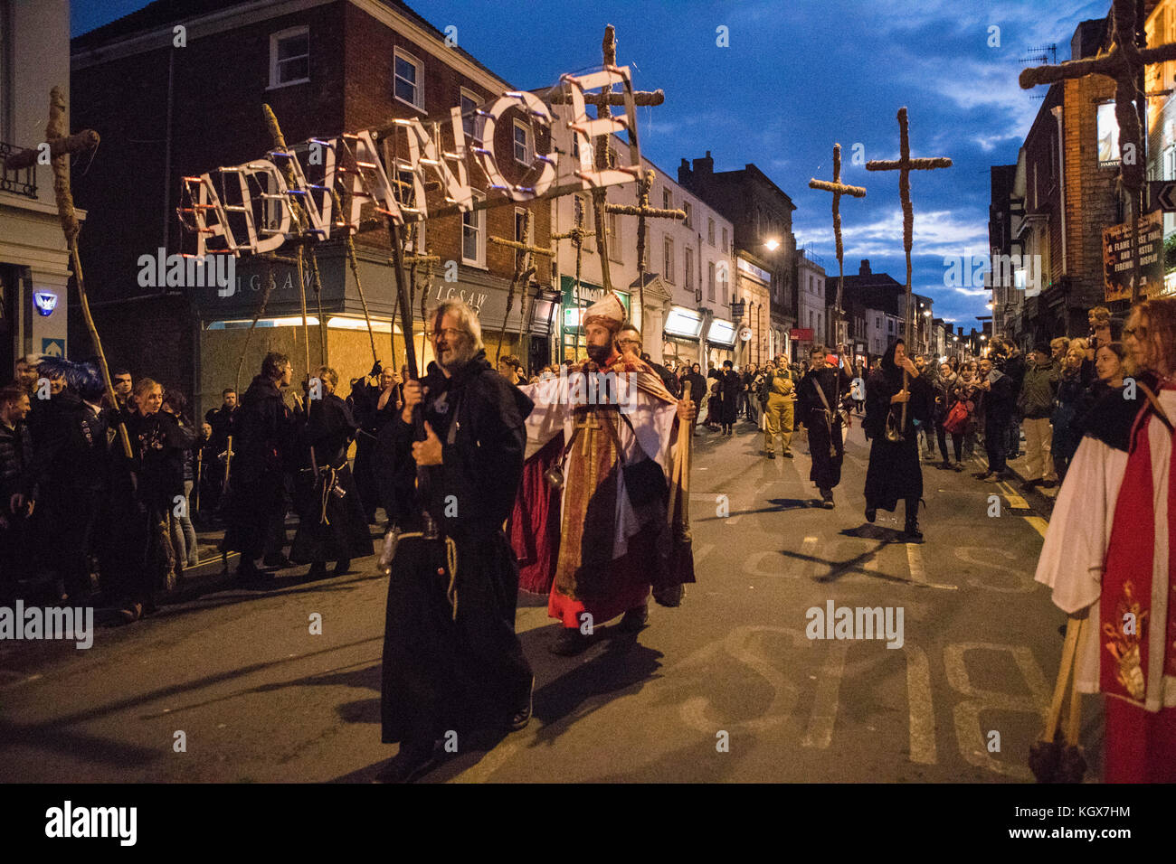 Bonfire Night in Lewes 2017 Stock Photo - Alamy