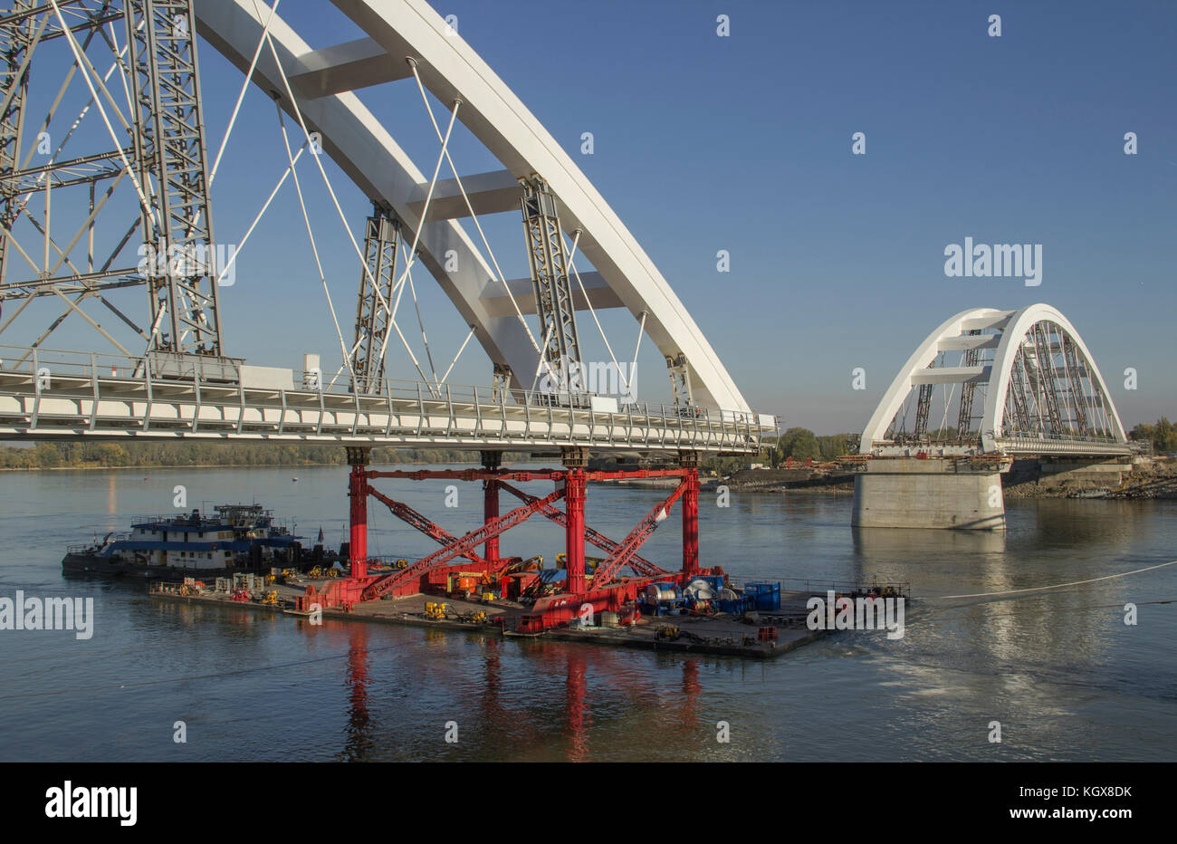 Launch of a bridge Stock Photo - Alamy