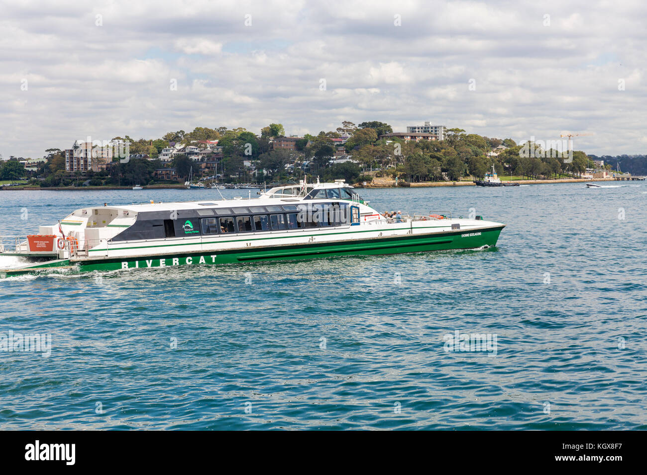Sydney rivercat ferry on Parramatta River in Sydney,Australia Stock ...