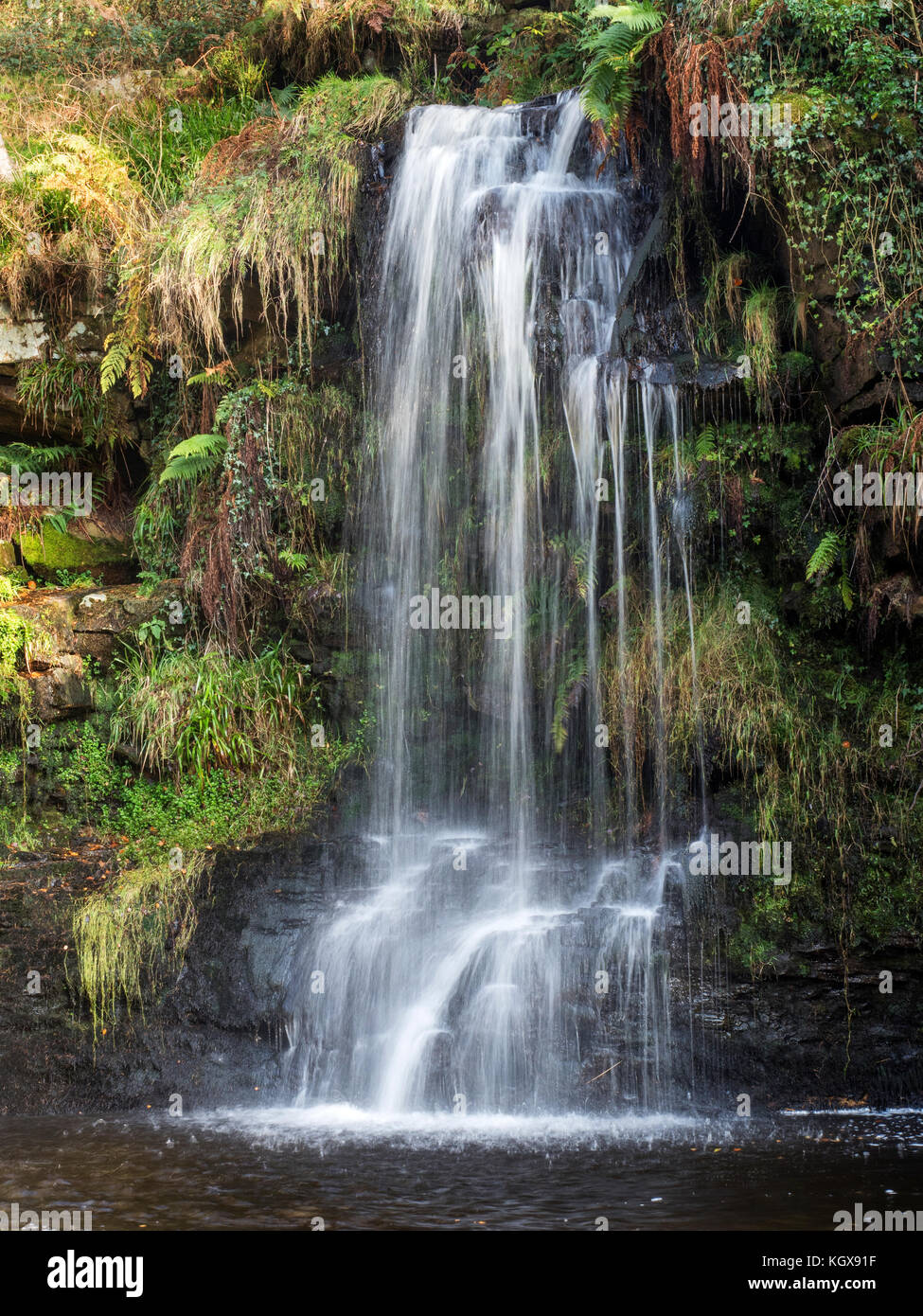 Lumb Hole Waterfall on Crimsworth Dean Beck near Pecket Well Hebden ...