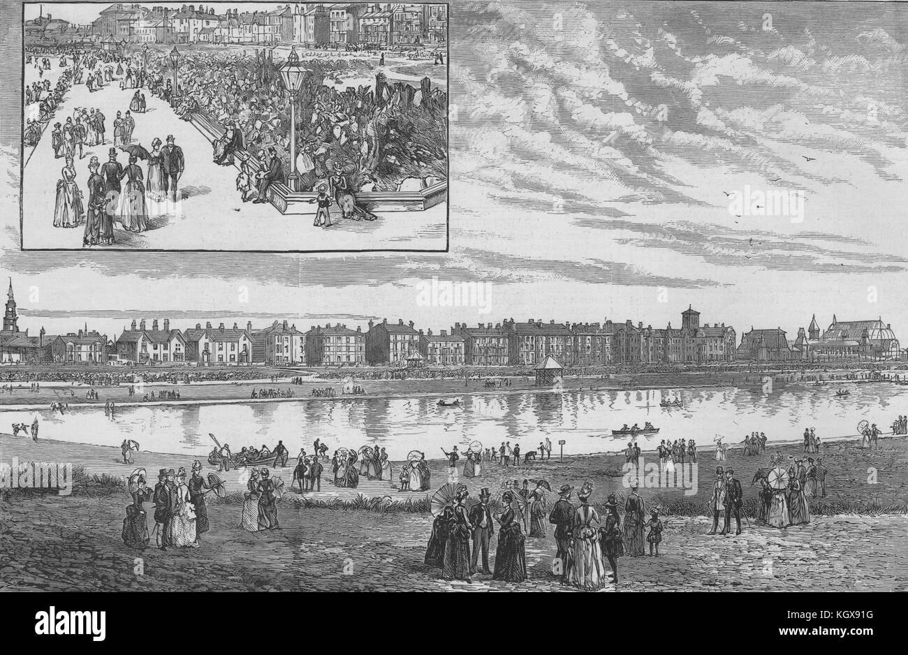 The Marine Park at Southport, Lancashire 1887. The Illustrated London ...