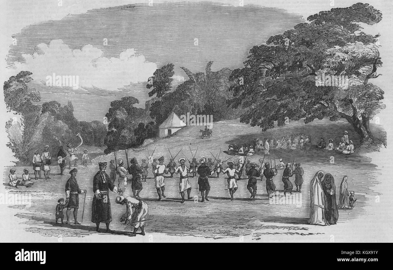 Coorg (Kodagu) harvest festival, Madras (Chennai). India 1852. The ...