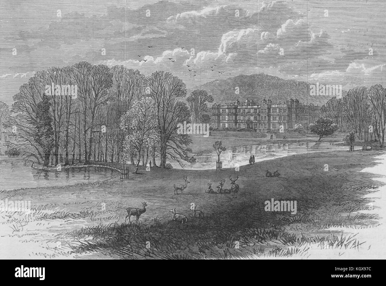Longleat, Wiltshire, the seat of the Marquis Of Bath 1881. The ...