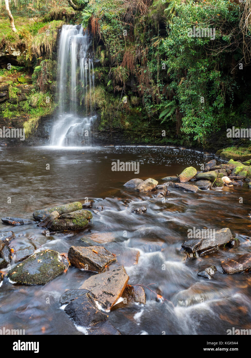 Lumb Hole Waterfall on Crimsworth Dean Beck near Pecket Well Hebden ...
