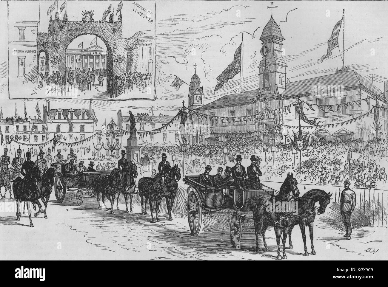 Children singing the national anthem in Leicester market place 1882 ...