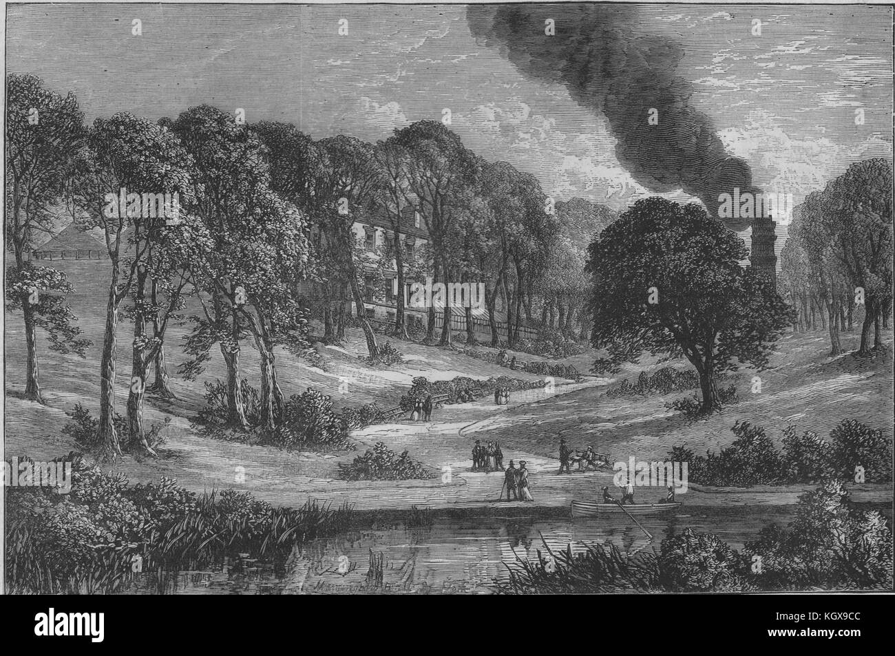 Manningham Hall and Park, Bradford. Yorkshire 1882. The Illustrated ...