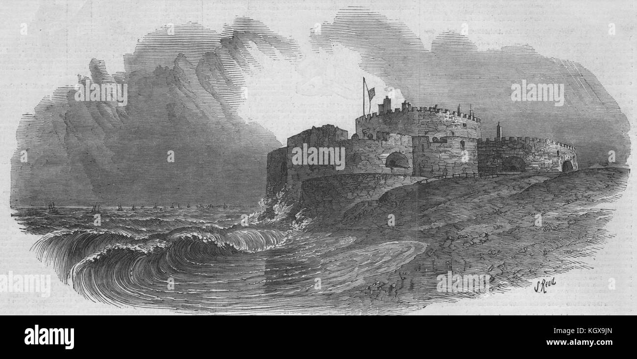 Cinque Ports Sandown Castle, Kent 1853. The Illustrated London News ...