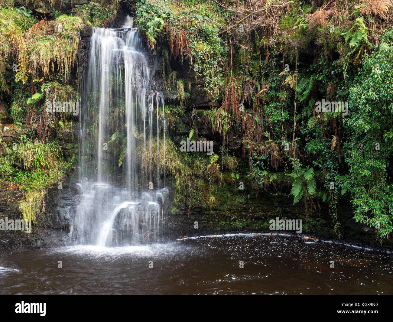 Lumb Hole Waterfall on Crimsworth Dean Beck near Pecket Well Hebden ...