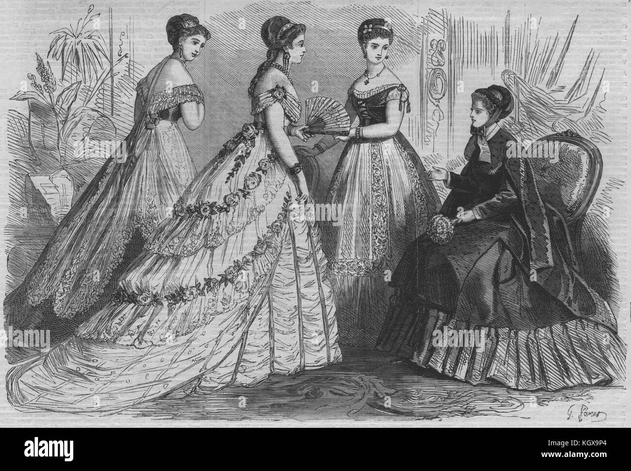 Paris fashions for February 1868. The Illustrated London News Stock ...