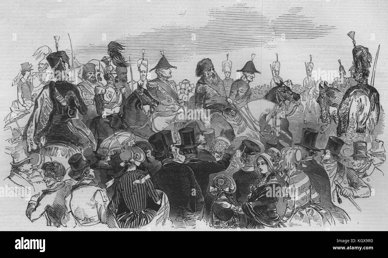 Grand Review in Hyde Park on Monday last. London 1846. The Illustrated ...