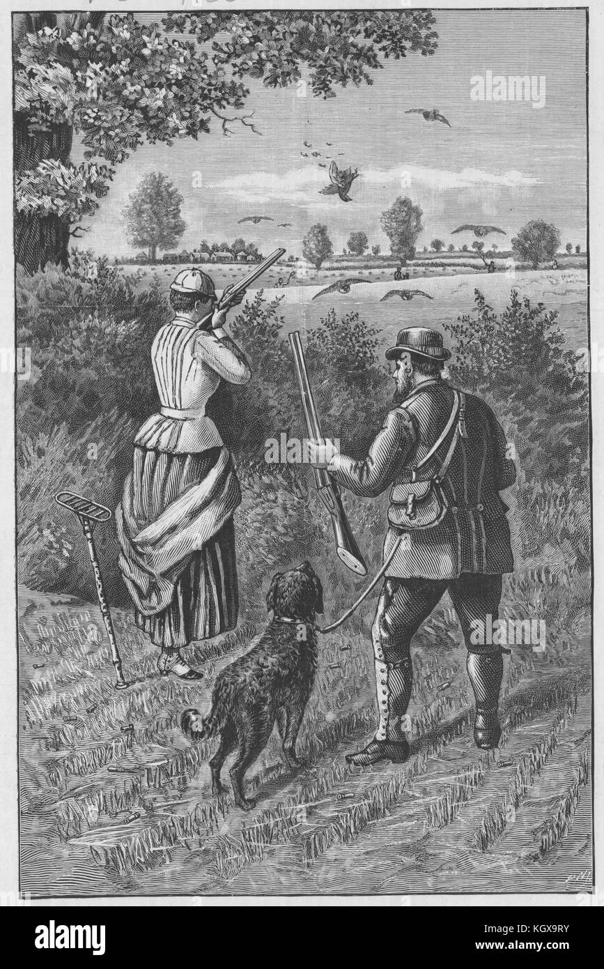 Partridge shooting in Norfolk good at driven birds 1888. The ...