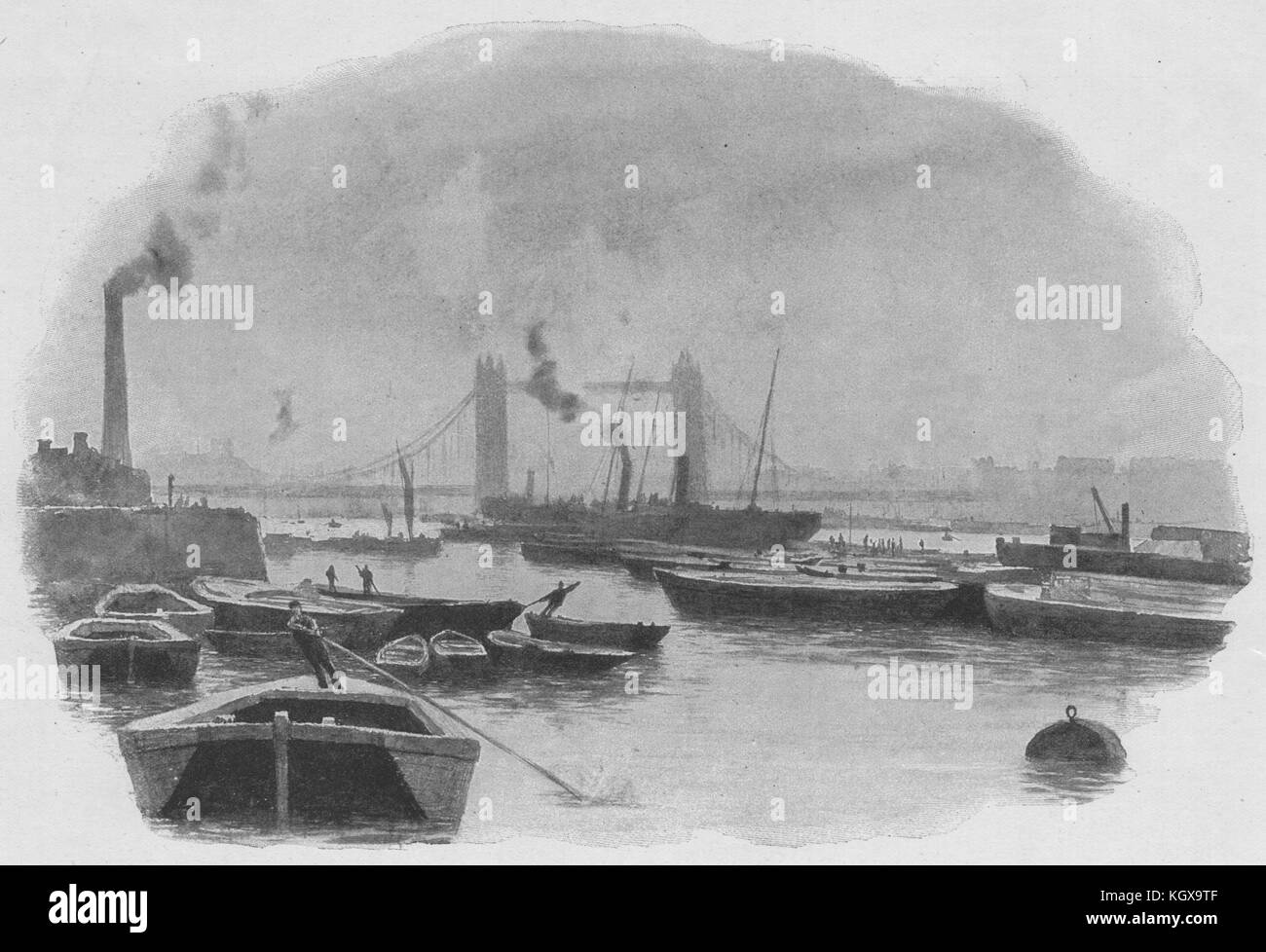The Thames From the Tower to Iffley. The Tower Bridge. London 1898. The ...