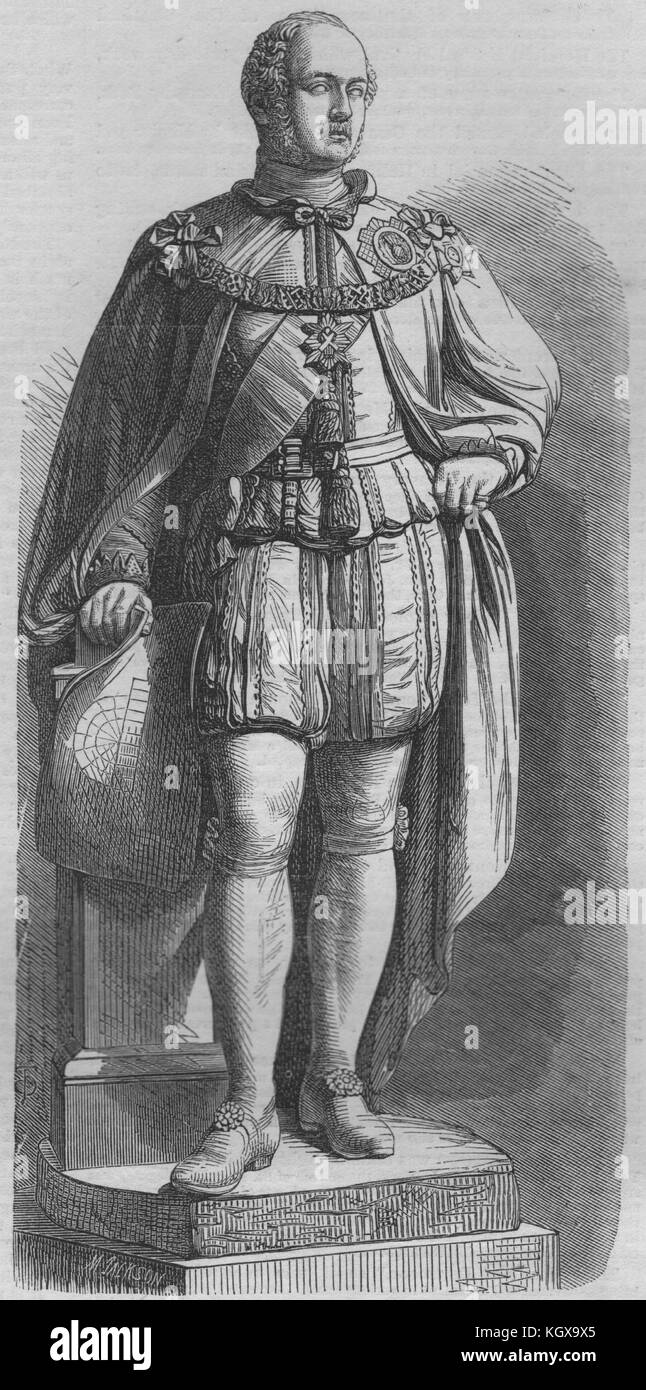 Statue of the late Prince Consort at Perth. Scotland 1864. The ...