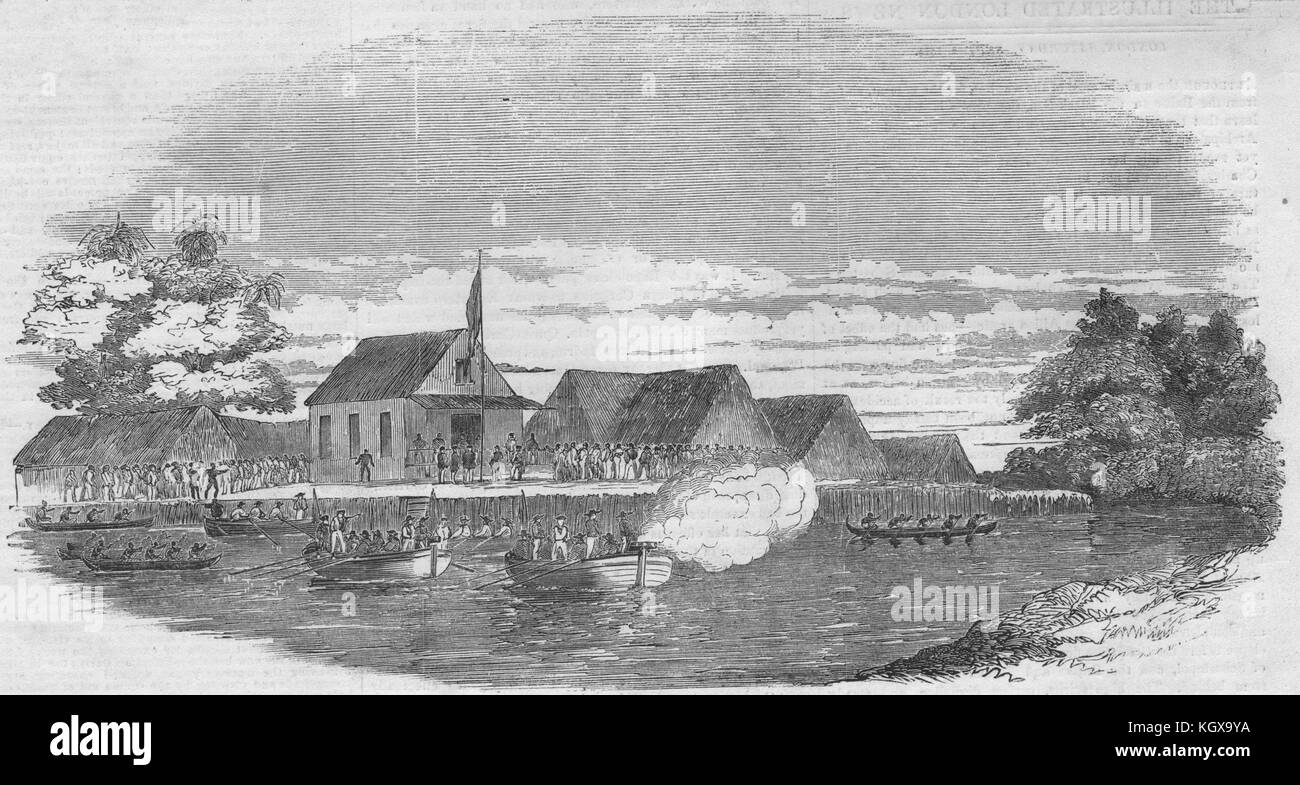HMS Antelope at Fernando Po/Bioko sovereign election. Equatorial Guinea ...