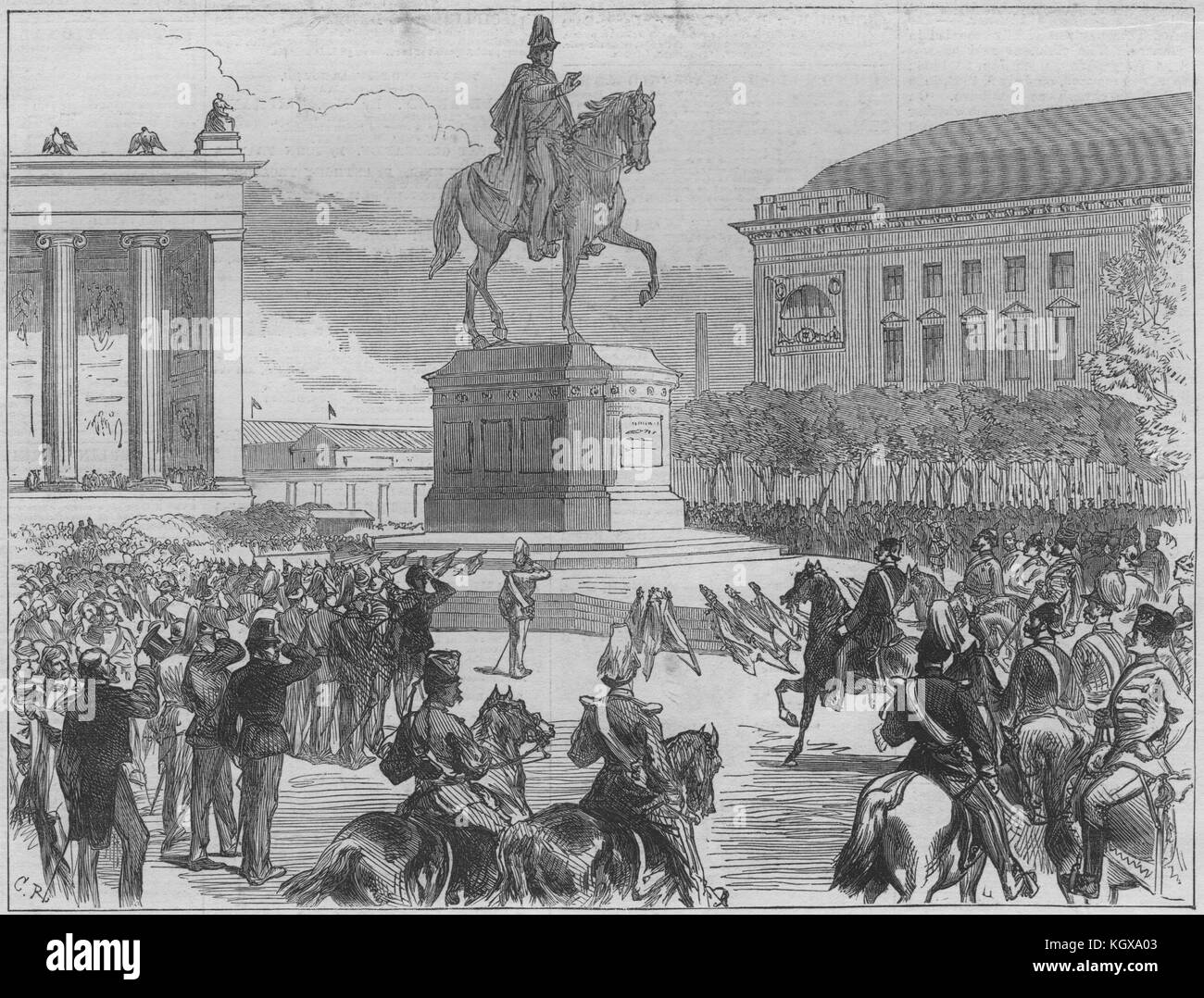 Unveiling King Frederick William III's statue at Berlin 1871. The ...