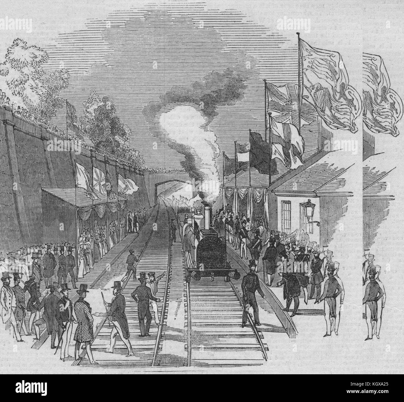 Her Majesty's return - the Weedon Station. Northamptonshire 1844. The ...